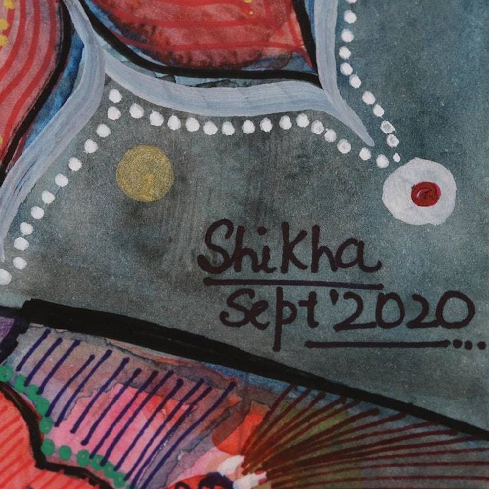 Watercolor Figure Painting on Handmade Paper 'Divine Aura' | Handmade ...