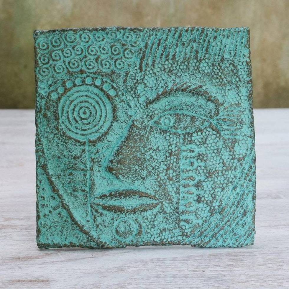 Recycled Paper Relief Panel of Buddha from Thailand 'Eye of Buddha ...