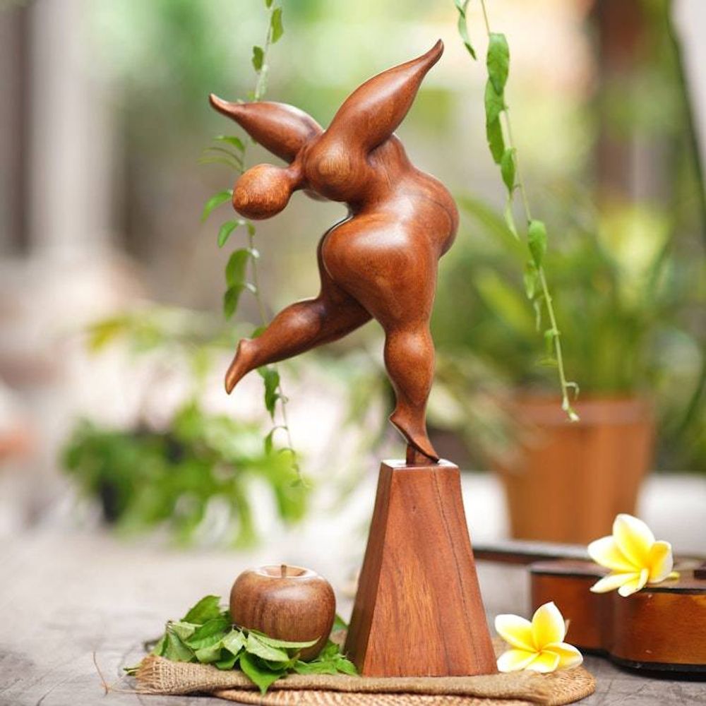 Wood Dancer Sculpture 'Let's Dance' | Handmade: A Global Artisan ...