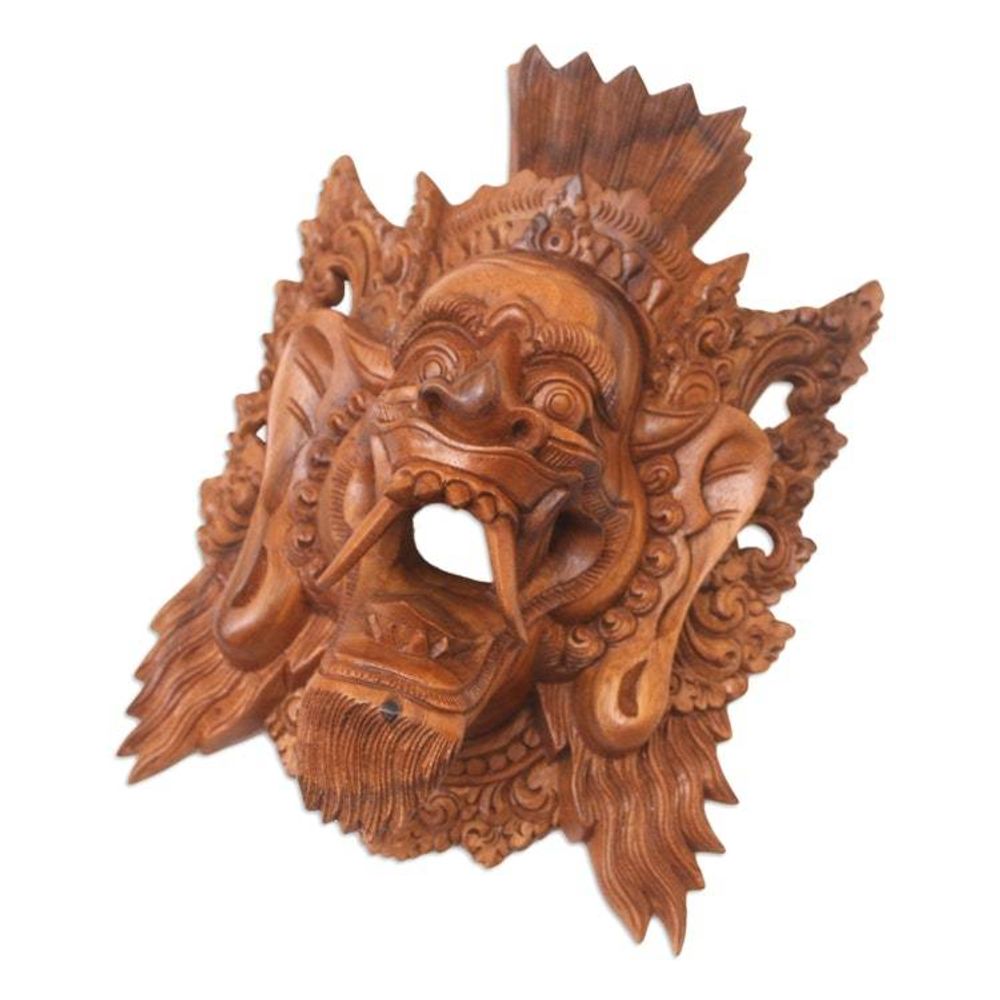 Fair Trade Balinese Cultural Hand Carved Wood Mask 'Judge of the ...